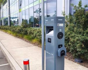 Ocular IQ Dual Port Tower V2 | 2 x 22 kW | Socket - EVSE Australia