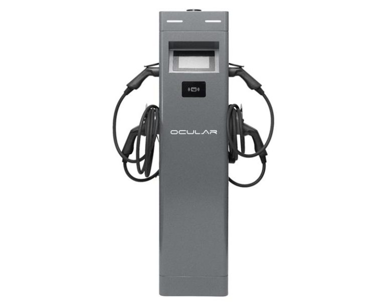 Ocular IQ Dual Port Tower V2 | 2 x 22 kW | Socket - EVSE Australia